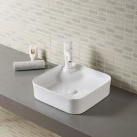 China Surface Resistant Stain Scratch Washbasin Square Above Grey Counter Sink for sale