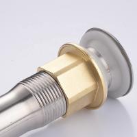 China Polished Bathroom Drain Fittings 304 Stainless Steel Pop Up Brushed Nickel Sink Stopper for sale