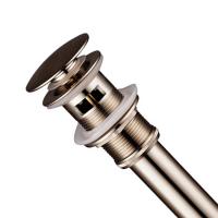 China Bathroom Sink Drain Pipe Fittings With Overflow Rose Gold Brass Push Button for sale