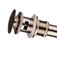 China Bathroom Sink Drain Pipe Fittings With Overflow Rose Gold Brass Push Button for sale
