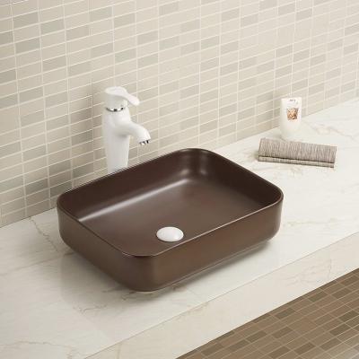 China No Seams Countertop Bathroom Sink Non-Leakage Design Rectangular Wash Basin for sale
