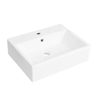 China Porcelain Above Countertop Mounted Bathroom Sink 400mm Wide Handcraft for sale