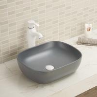 China Rectangular Wash Basin Countertop Black Sink Easily Install With Accessories for sale