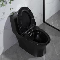 China Iapmo Bathrooms Toilets Matte Black 1 Piece Dual Flush Toilet Elongated Siphonic Ceramic for sale