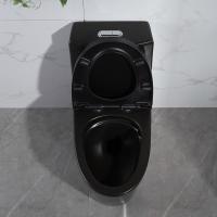 China Matte Black One Piece Dual Flush Comfort Height Toilet Top Flush Button for sale