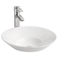 China Round Counter Top Bathroom Sink 450mm Wide Vintage Oval Vessel Sink Anti Acid for sale