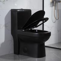 China Compact Trapway Skirted One Piece Toilet Closet Flush Water Easy Clean for sale
