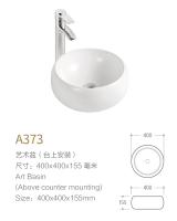 China Space Saving Ceramic Counter Top Bathroom Sink Sanitary Ware White Or Black Wash Basin for sale