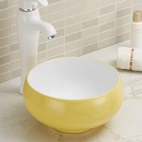 China Oval Above Counter Basin Handmade Ceramic Sinks Sanitary Basin Bathroom for sale