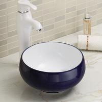 China Oval Above Counter Basin Handmade Ceramic Sinks Sanitary Basin Bathroom for sale