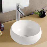 China Oval Above Counter Basin Handmade Ceramic Sinks Sanitary Basin Bathroom for sale