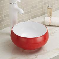 China Oval Above Counter Basin Handmade Ceramic Sinks Sanitary Basin Bathroom for sale