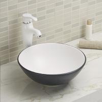 China Non-Porous Counter Top Bathroom Sink Table High-Gloss Surface Wash Basin Round for sale
