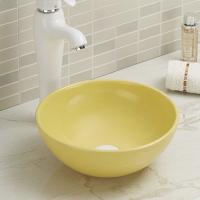 China Non-Porous Counter Top Bathroom Sink Table High-Gloss Surface Wash Basin Round for sale
