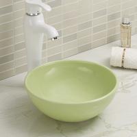 China Non-Porous Counter Top Bathroom Sink Table High-Gloss Surface Wash Basin Round for sale