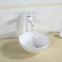 China Non-Porous Counter Top Bathroom Sink Table High-Gloss Surface Wash Basin Round for sale