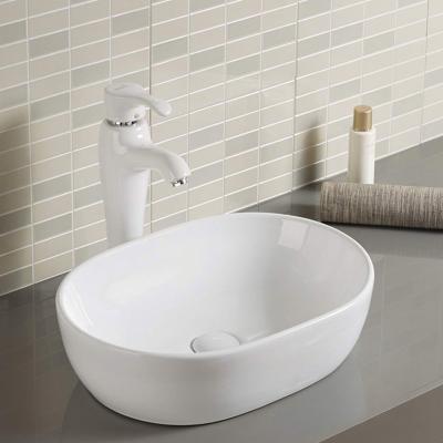 China Ceramic Oval Counter Top Bathroom Sink 18 Inch 15