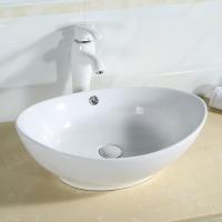 China Resistant To Heat Counter Top Bathroom Sink Chipping Scratch Wash Basin Oval Shape for sale