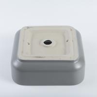China Non-Leakage Square Ceramic Bathroom Sink No Seams Retro Grey Wash Basin for sale