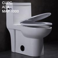 China Modern One Piece Skirted Toilet Round Seat White Elongated Comfort Height for sale