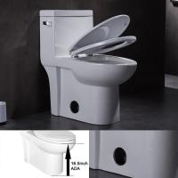 China Modern One Piece Skirted Toilet Round Seat White Elongated Comfort Height for sale