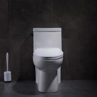 China Modern One Piece Skirted Toilet Round Seat White Elongated Comfort Height for sale