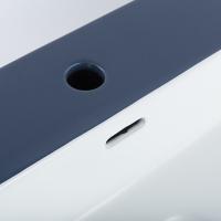 China Easy Maintain Rectangular Vessel Sink With Overflow Ceramic Basin Price For Hotel for sale