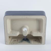 China Easy Maintain Rectangular Vessel Sink With Overflow Ceramic Basin Price For Hotel for sale