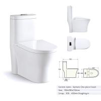 China Pressure Assist Siphon Flush Valve One Piece Skirted Toilet Bidet Map 1000G for sale