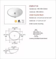 China White Modern Ada Bathroom Sinks Undermount Trough Oval Ceramic 15 Inch for sale