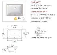China American Standard Ada Bathroom Sink Corner Commercial Rectangular Mounted for sale