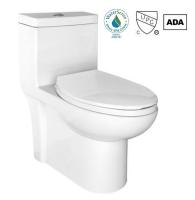 China American Standard Cosette Dual Flush Elongated One Piece Toilet In White 1.28 Gpf for sale