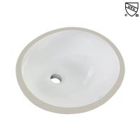 China 16 Inch White Porcelain Undermount Bathroom Sink Undermount Vanity Basin Dining Table for sale
