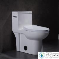 China Dual Flush Elongated One Piece Toilet With Soft Closing Seat 1.28gpf/4.8lpf for sale