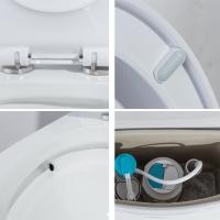 China 3L 6L Dual Flush One Piece Toilet With Top Buttons CUPC White Porcelain for sale