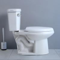 China Elongated Compact Ada Toilet 19 Inches Powerful Punch Syphon Standard Height for sale