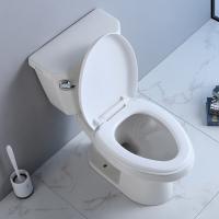 China Elongated Compact Ada Toilet 19 Inches Powerful Punch Syphon Standard Height for sale