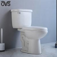 China Porcelain Washdown Two Piece Toilet Bathroom Integrated Siphon Water Closet for sale