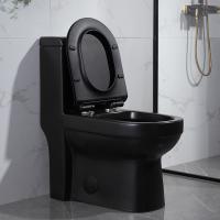 China Ceramic Sanitaryware One Piece Toilet Commode Hotel Skirted Round Toilet for sale