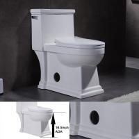 China Siphon One Piece Dual Flush Comfort Height Toilet Round Bowl 112lbs for sale