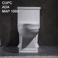 China Siphon One Piece Dual Flush Comfort Height Toilet Round Bowl 112lbs for sale