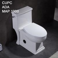 China Siphon One Piece Dual Flush Comfort Height Toilet Round Bowl 112lbs for sale