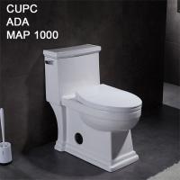 China Siphon One Piece Dual Flush Comfort Height Toilet Round Bowl 112lbs for sale