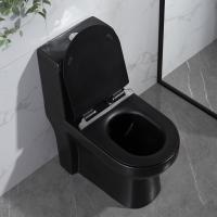 China Low Profile American Standard One Piece Elongated Toilet Tall Black 1.6Gpf for sale