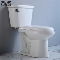 China S-trap 300mm elongated two piece toilet syphon flush Ceramic Smooth Sided for sale