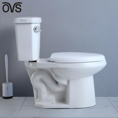 China Elongated Two Piece Wall Mounted Toilet Comfort Height 2 Piece Water Closet for sale