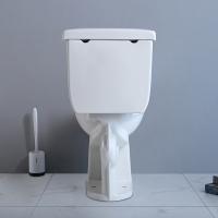 China Single Flush Two Piece Elongated Toilet Right Height 12
