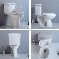 China Single Flush Two Piece Elongated Toilet Right Height 12