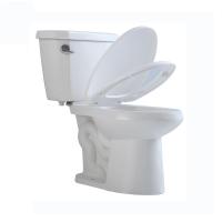 China Comfort Height Two Piece Toilet White Round Elongated Feature Chair 800mm for sale