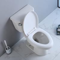 China Comfort Height Two Piece Toilet White Round Elongated Feature Chair 800mm for sale